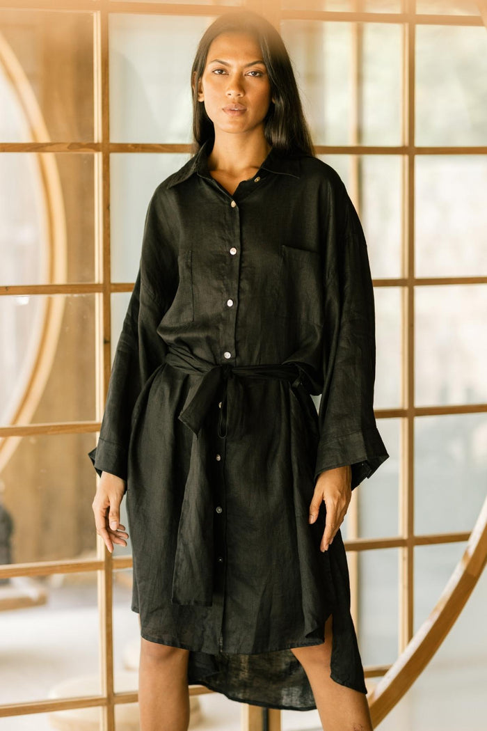 Nidra Full Length Linen Duster - PR